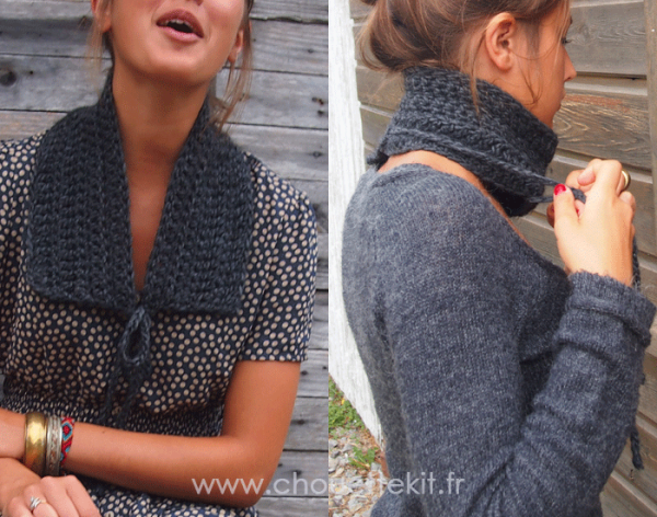 Col au crochet (Tuto facile) - Chouette Kit