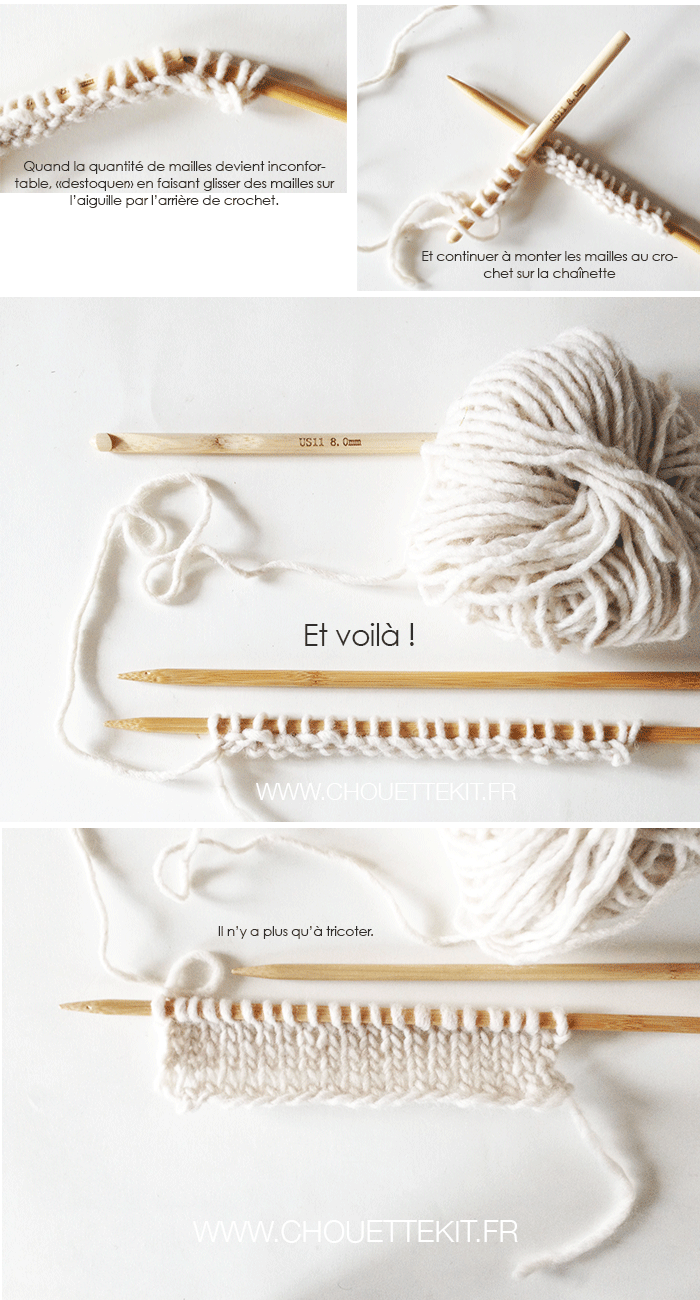 TUTO Monter des mailles (au crochet) pour tricoter - Chouette Kit